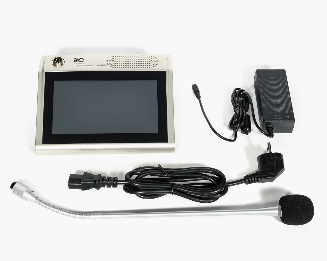 IP мережевий мікрофон для повідомлень ITC T-7702A (7" сенсорний екран ...