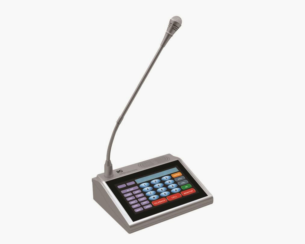 IP мережевий мікрофон для повідомлень ITC T-7702A 7" сенсорний екран ...