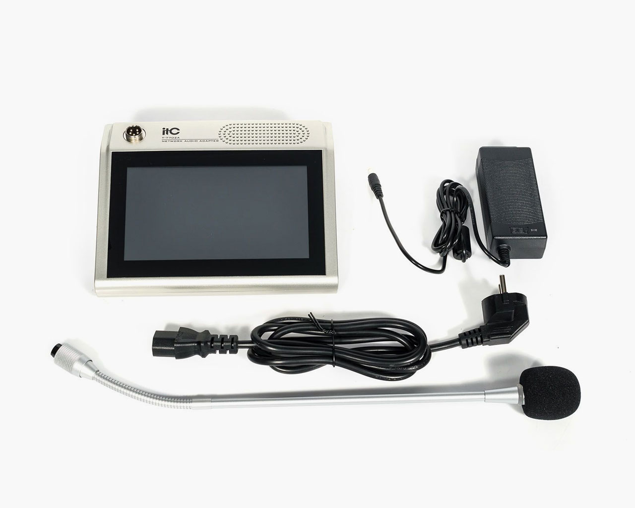 IP мережевий мікрофон для повідомлень ITC T-7702A 7" сенсорний екран ...